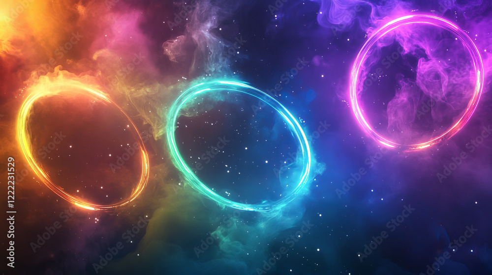 Realistic set of round light flares isolated on transparent background ...