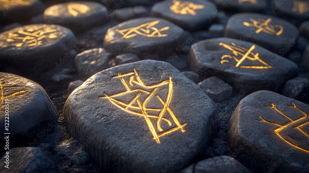 Nordic runes, game ancient alphabet, viking futark celtic symbols ...