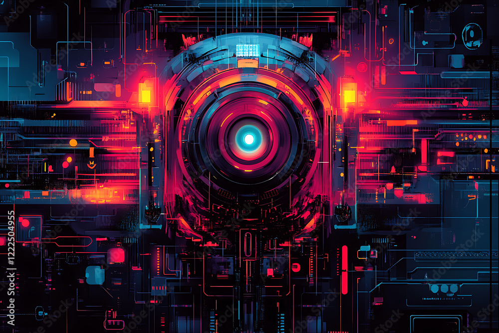 "Music in Technicolor" "The Electric Sound" "Neon Beats" "Retro Rhythm ...