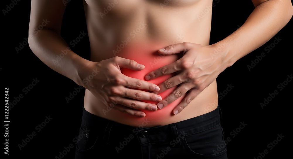 Abdominal Pain Relief Understanding Stomach Ache Symptoms Stock Photo | Adobe Stock
