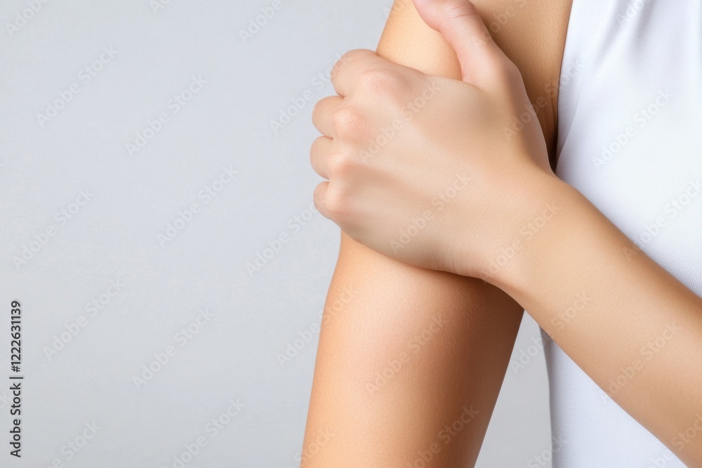 Expert dermatologist conducts a thorough examination of underarm skin ...