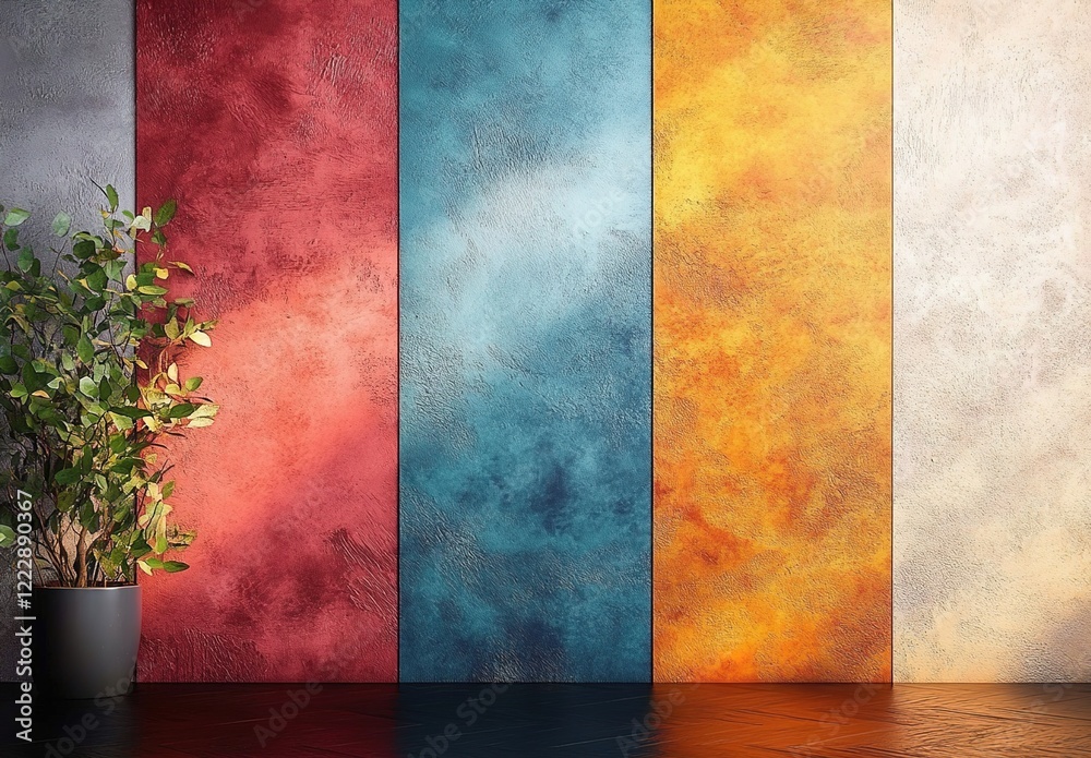 Colorful, textured wallpaper with various colors and textures, each ...