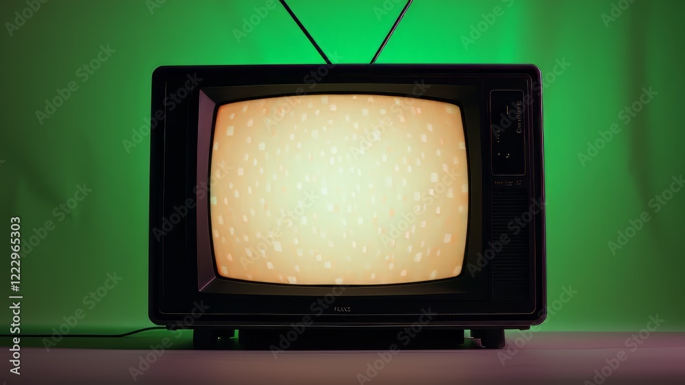 90s CRT TV Flickering Chroma Key Loop Animation 4K Stock Illustration ...