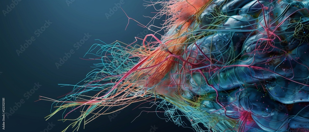 Digital artwork depicting a complex, organic form composed of countless ...