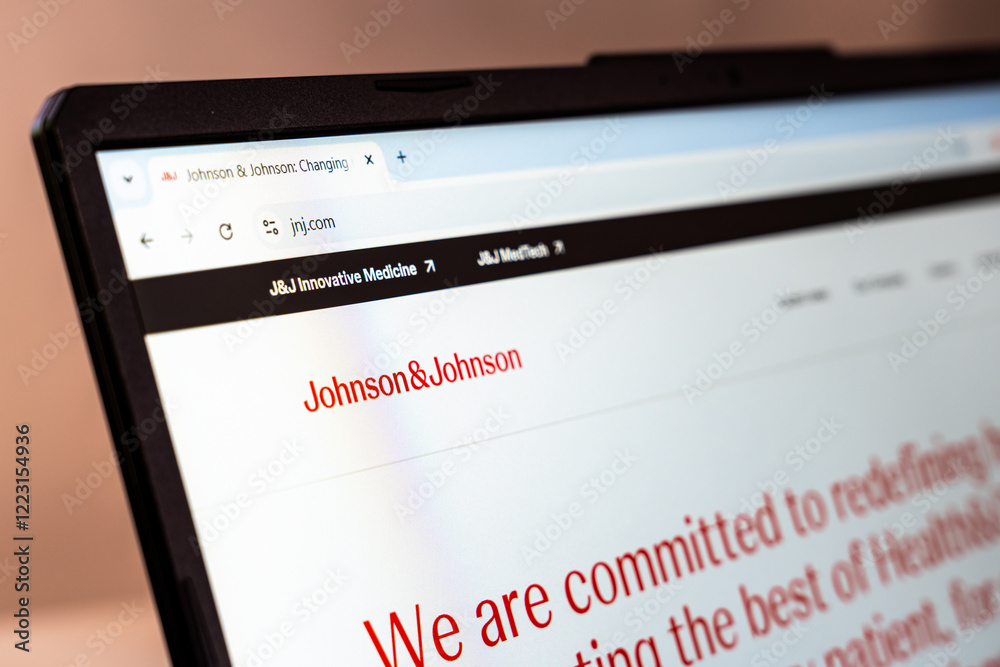 New York, USA - January 20, 2025: Johnson and Johnson website providing ...