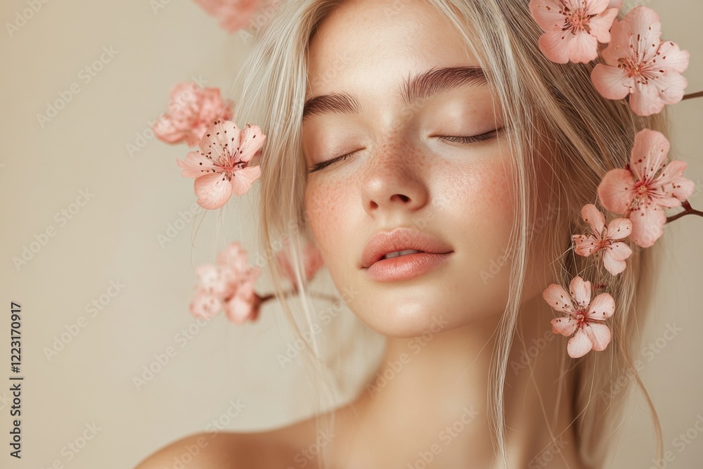 Woman with straight, medium-length hair styled in an elegant bob cut ...