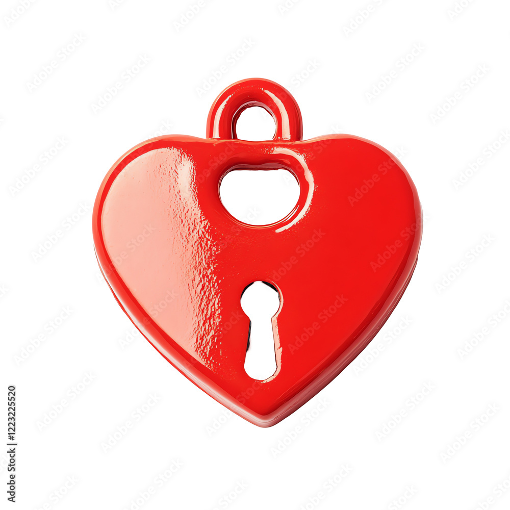 Red Heart Lock: Symbol of Love, Romance, and Secret Passion, Unlocking ...
