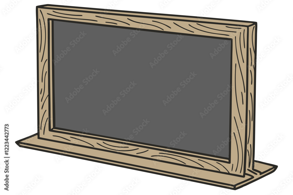 chalkboard, wooden frame, blank slate, vintage classroom, educational ...