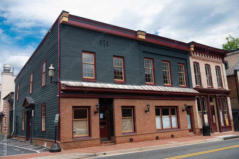 Brick Houses in Old Leesburg, Virginia. Architecture of preserved old ...