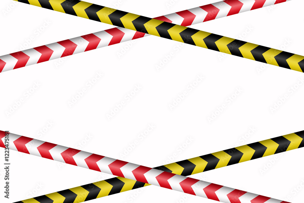 Warning yellow black red diagonal stripes line. Safety stripe warning ...