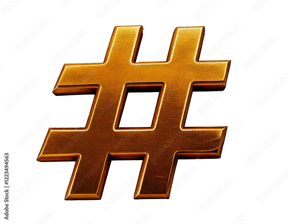 Hashtag symbol PNG isolated transparent white background, digital icon ...
