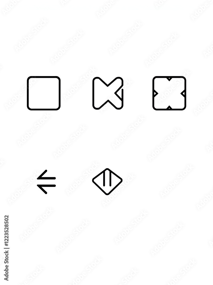 Minimalist black and white line icons of arrow keys and WASD keys ...