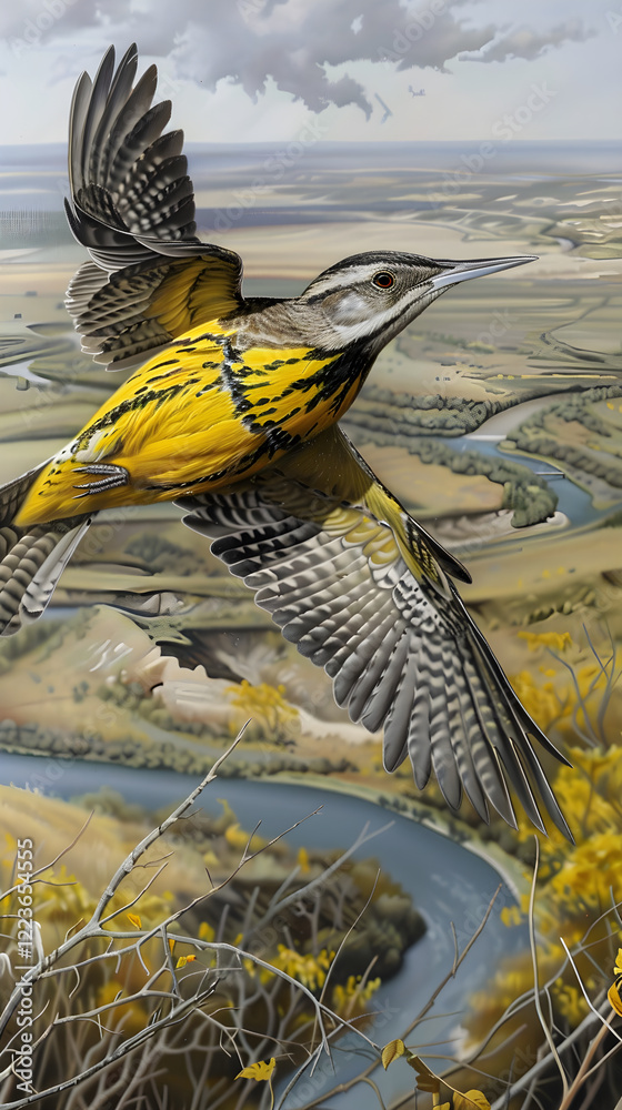 Iconic Flight of the Western Meadowlark: Celebrating North Dakota's ...
