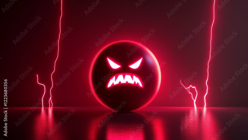 Stock-Illustration „4K HD Wallpapers depicting an angry emoji with ...
