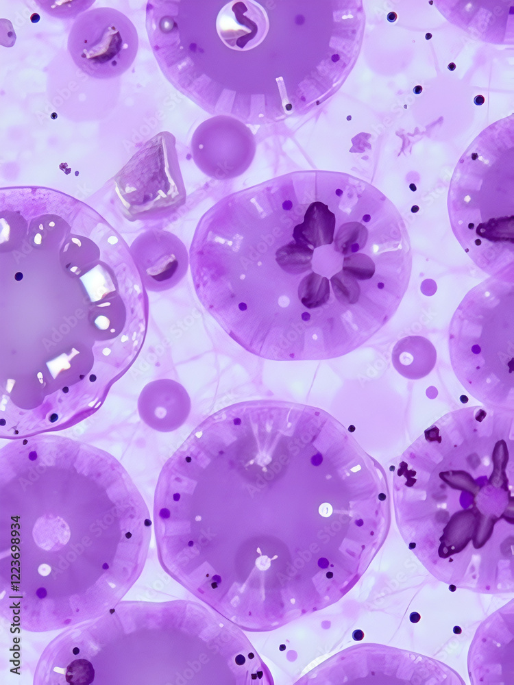 Hepatocytes in H&E stained liver showing binucleation or enlarged ...