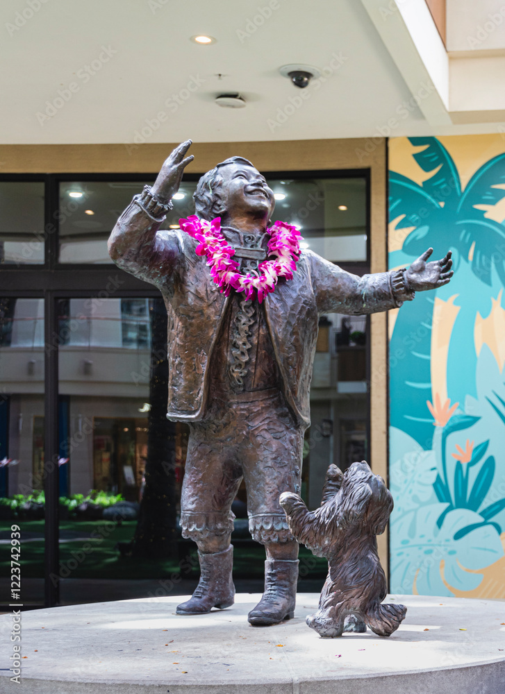 Statue of Prince Albert, son of King Kamehameha iv and his wife Queen ...