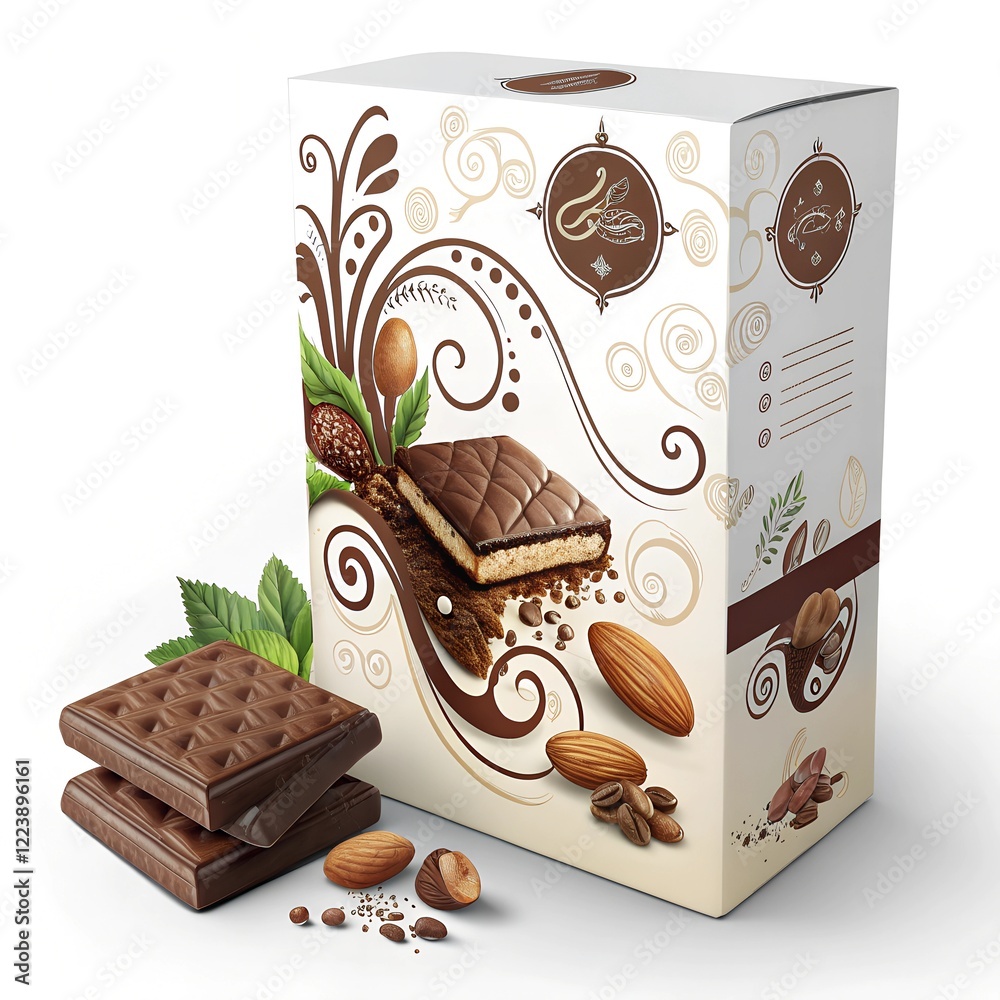 Chocolate Biscuit packaging design template perfect for packaging and ...