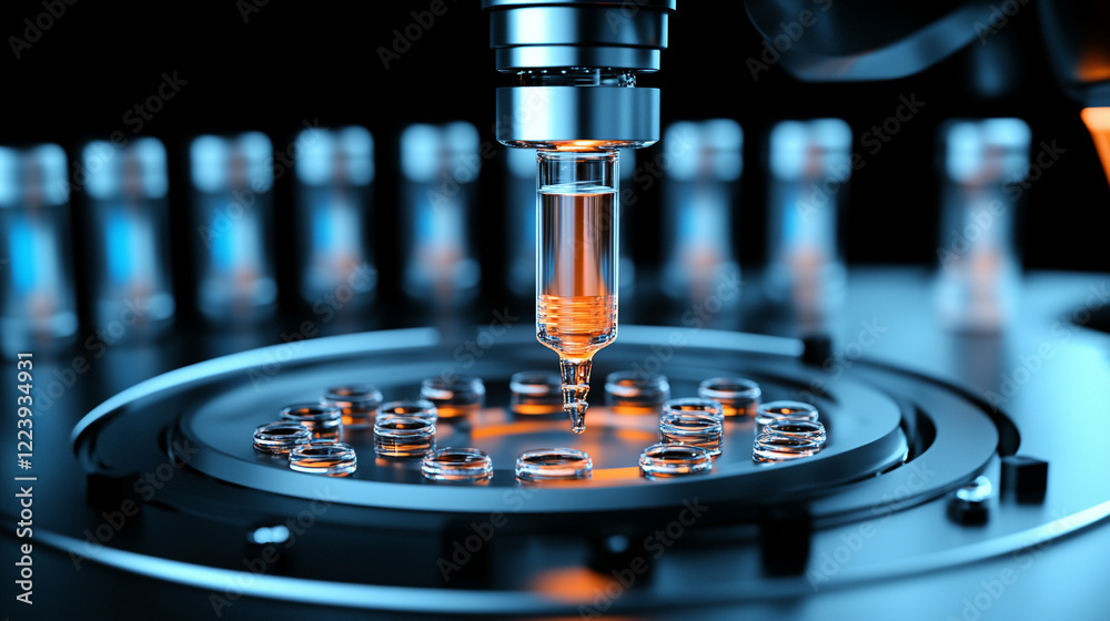 Automated filling of pharmaceutical vials on a production line ...
