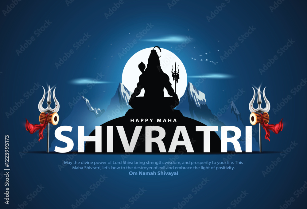 Happy maha Shivratri, a Hindu festival celebrated of lord shiva night ...