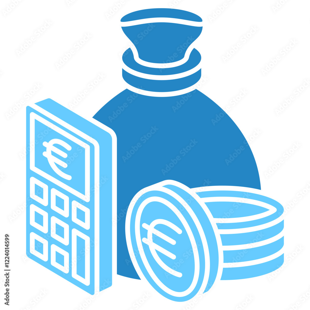 Capital dual tone isometric 3D color icon. use for modern concept ...