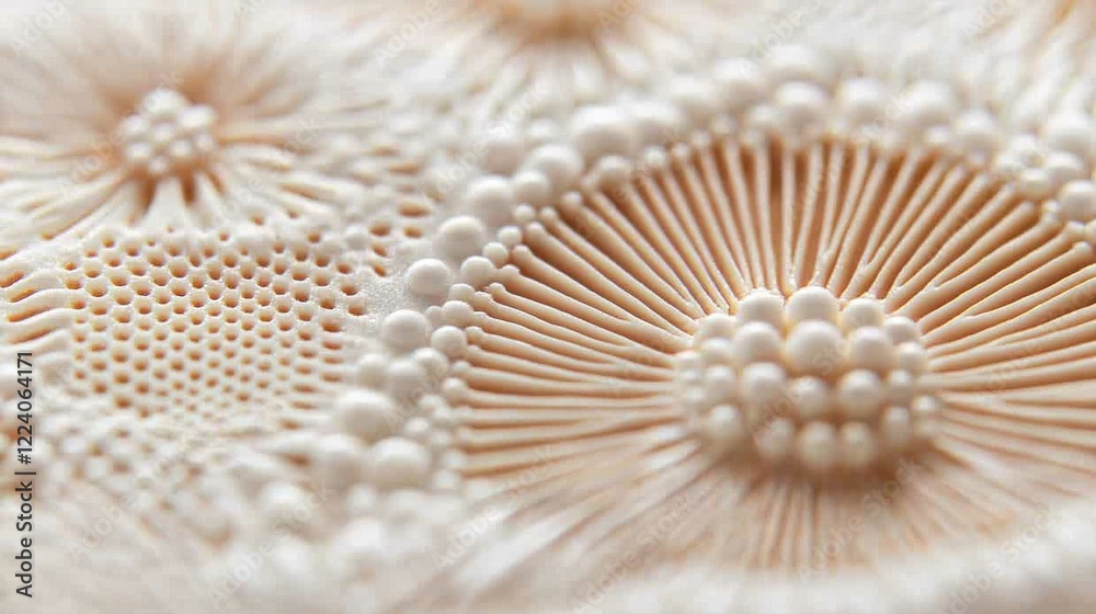 Intricate Patterns of Microorganisms Showing Texture and Detail in a ...