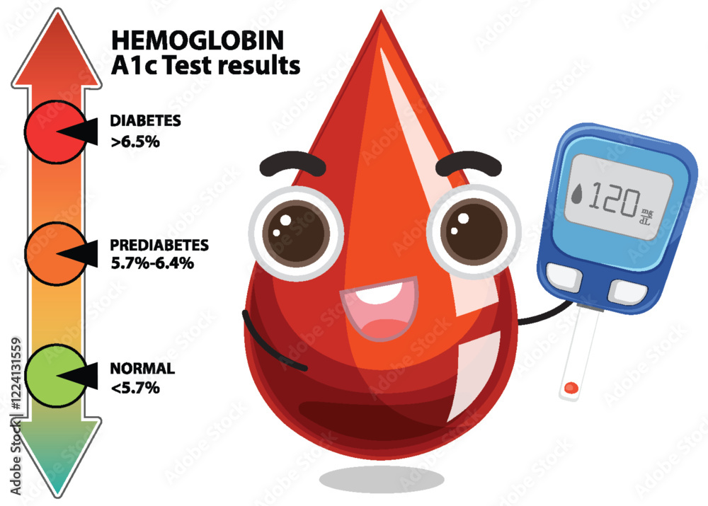 Understanding Hemoglobin A1c Test Results Stock Vector | Adobe Stock