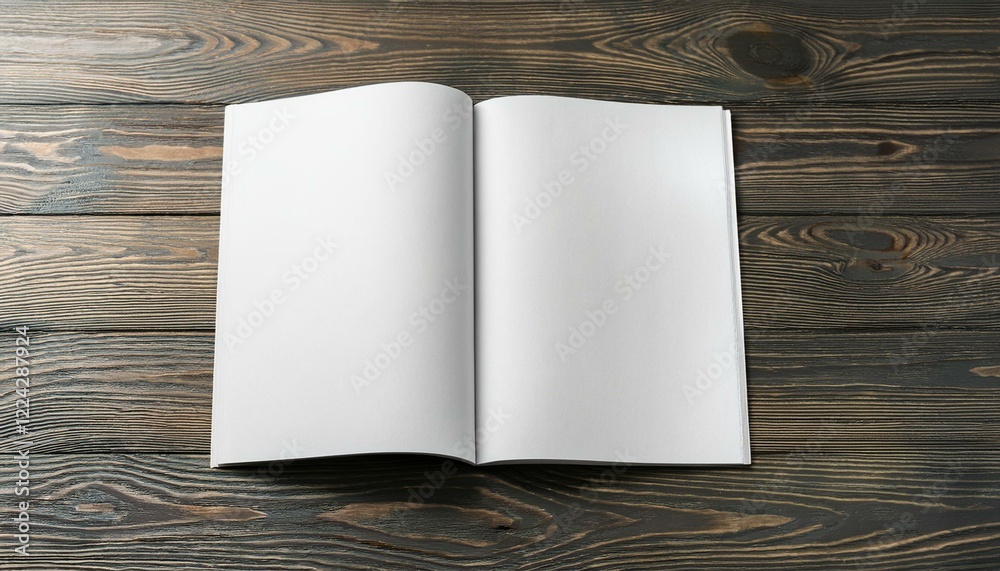 Blank A4-size open book mock up, catalog, magazines, brochure, note ...