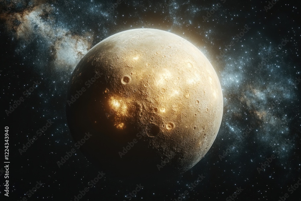 Pluto appears as a spherical body illuminated by distant starlight ...