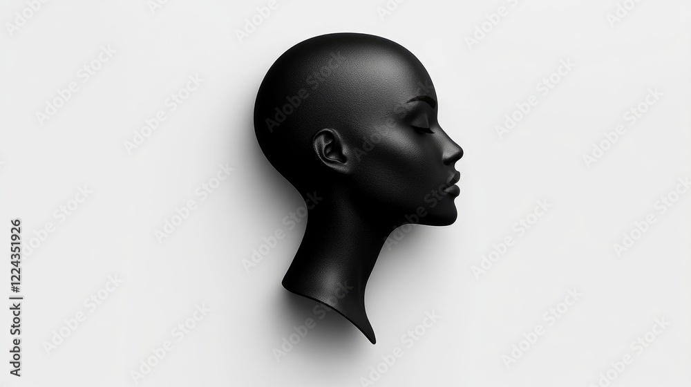 Logo, a minimalistic side profile of a head in outline form, with no ...