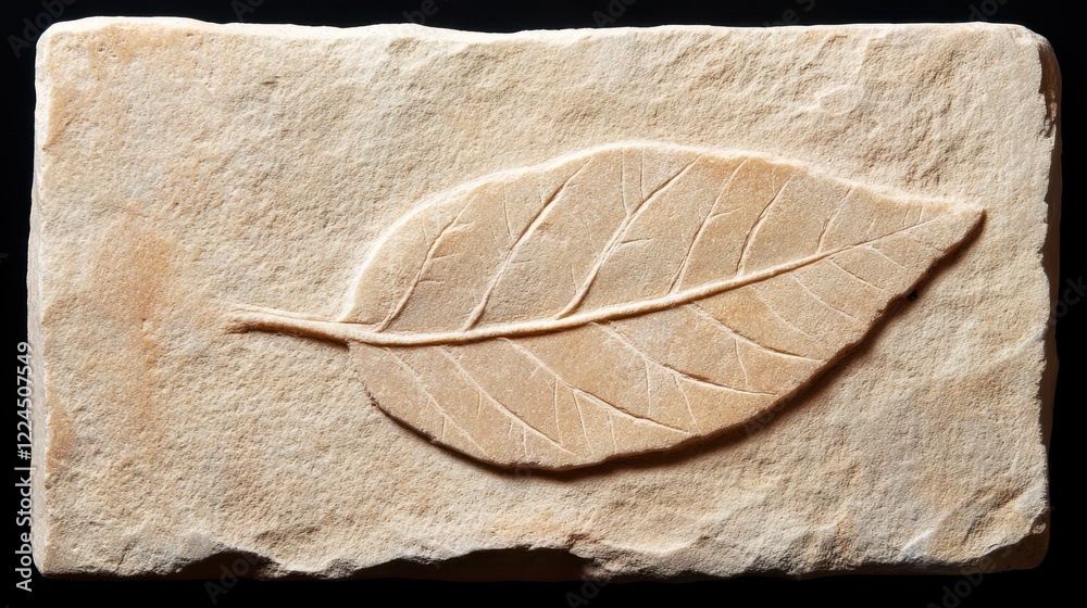Imprinted fossils of ancient leaves on stone provide a tangible passage ...