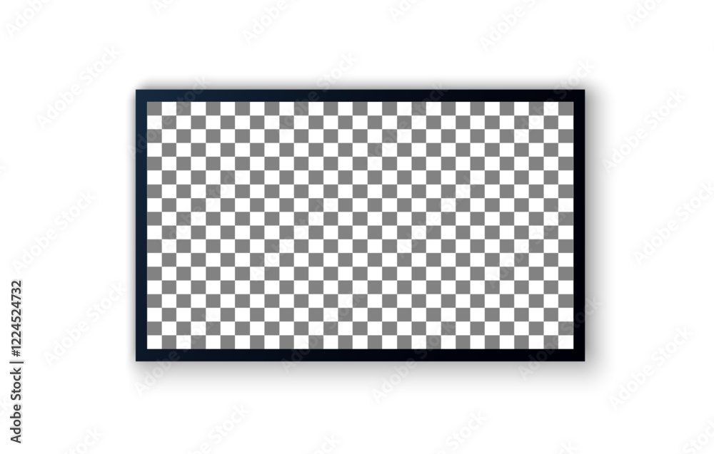 TV screen PNG. Modern stylish LED LCD panel. Large computer monitor ...