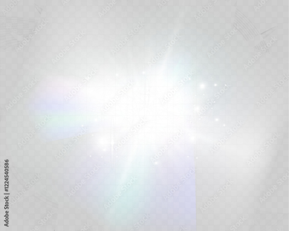 Bright glowing light burst with soft edges and subtle rays on a ...