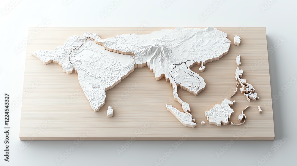 A detailed digital rendering of India s political map, each state ... A detailed digital rendering of India s political map, each state ...