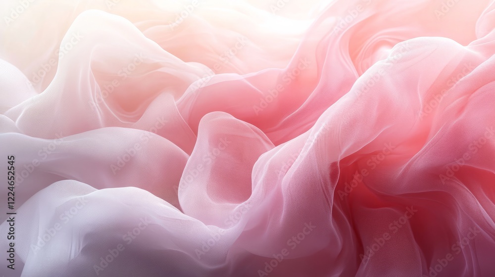 Minimalistic background with soft blush pink and white gradients, creating an elegant and ...