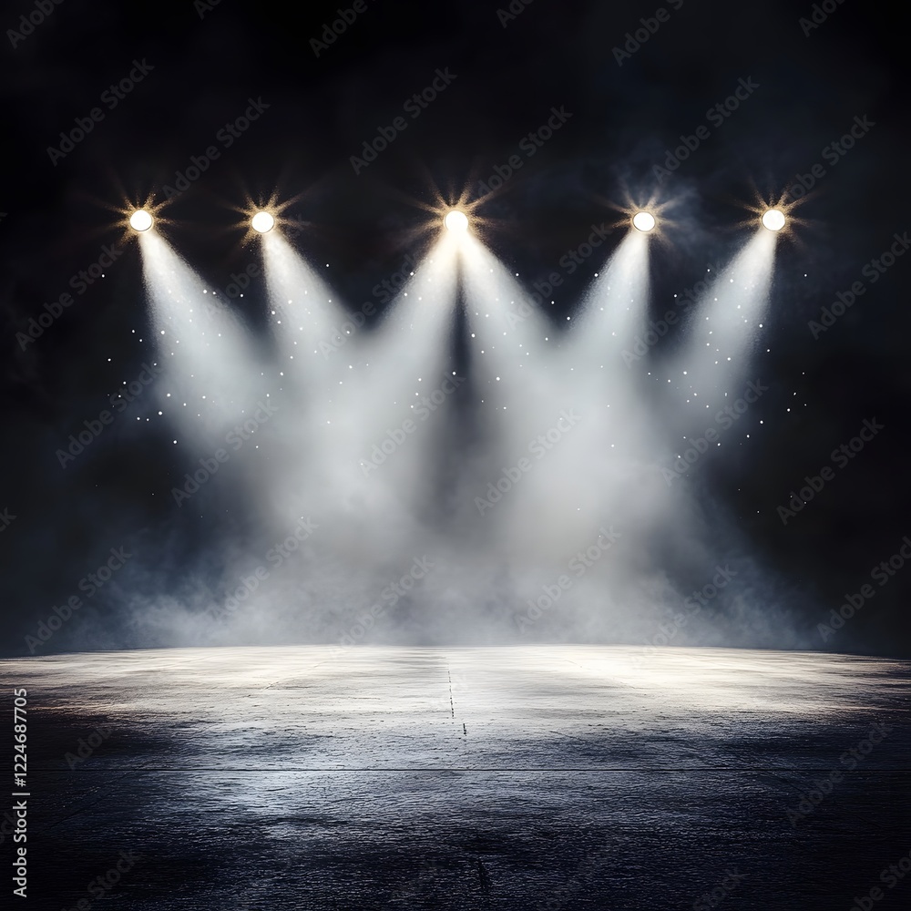 spotlight on stage with spotlight Stock Photo | Adobe Stock