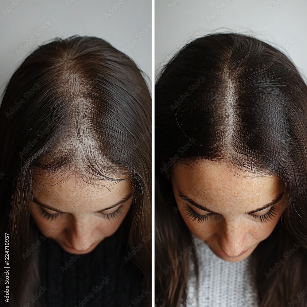 Foto de Stock hair loss, hair transplant, before and after, hair ...
