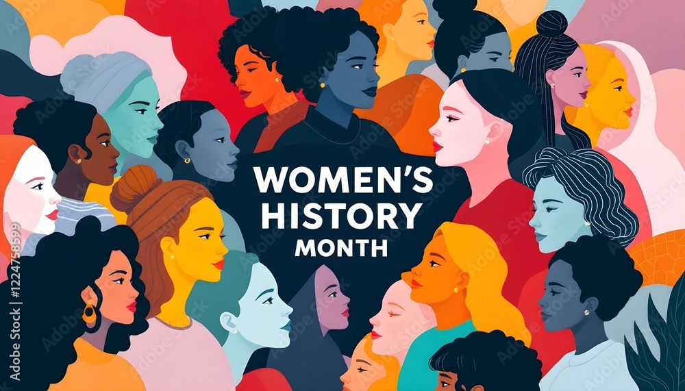 WOMEN'S HISTORY MONTH Stock Illustration | Adobe Stock
