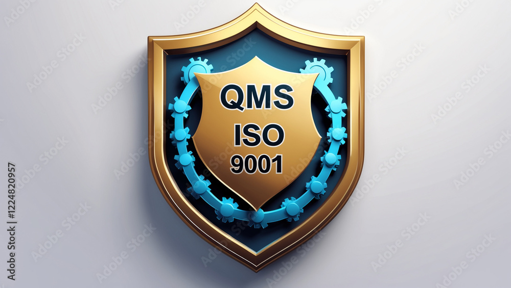 QMS, ISO 9001 Quality Management System concept. Certified and quality ...