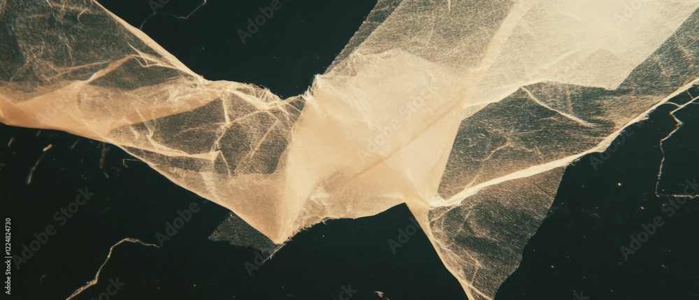 Organic paper texture overlays with random patterns on a black ...