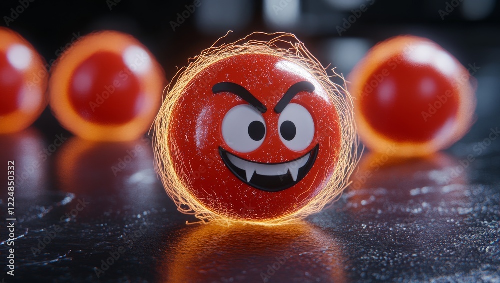 Ilustración de Stock 4K HD Wallpapers displaying an angry emoji with ...
