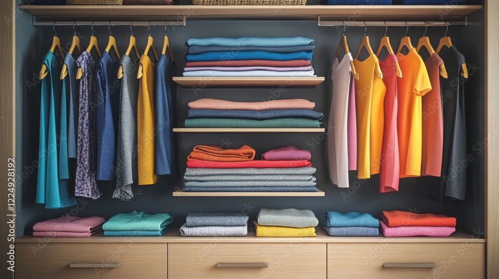 Organizing clothing for maximum space efficiency home closet interior ...