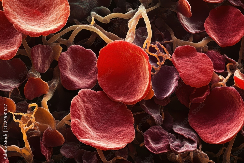 Exploring artistic representation of blood cells in a laboratory ...