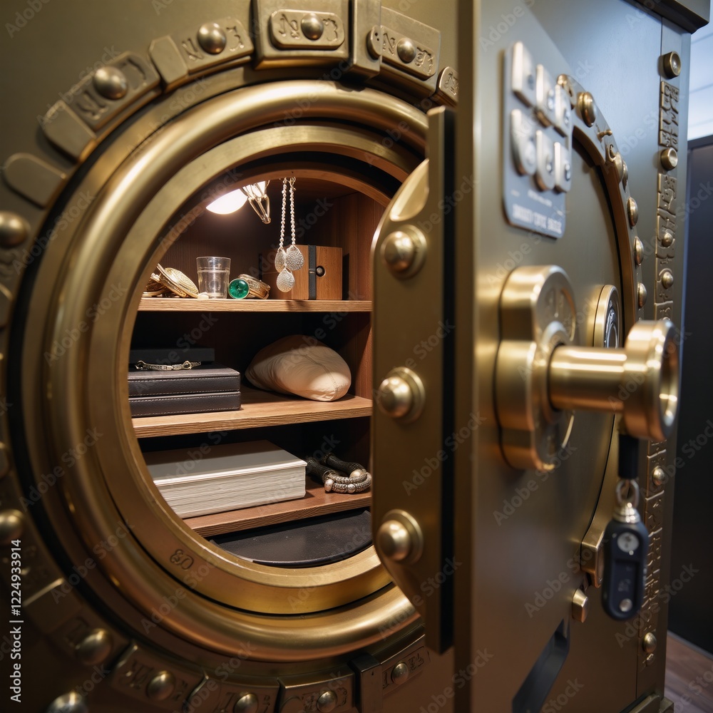 Secure confidential storage for valuable assets Bank Vault with Key ...