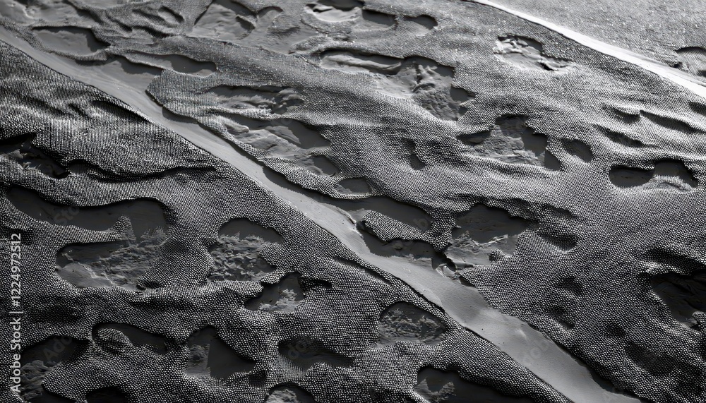 High Definition Roughness Texture Map Stark Contrast of Black and White ...