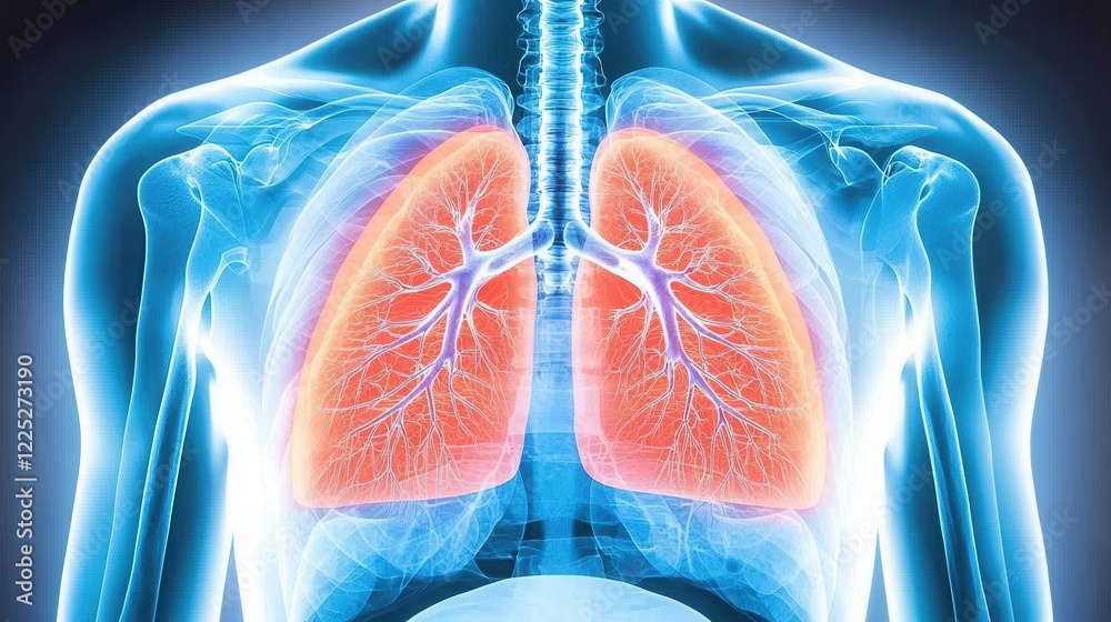 Ilustración de Stock Detailed 3D Transparent Digital Model of Human ...