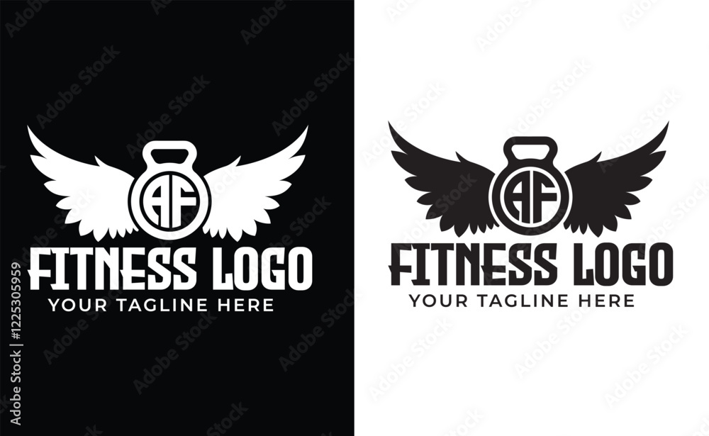 AF Gym, AF fitness logo, Sport, bodybuilding and gym king concept ...