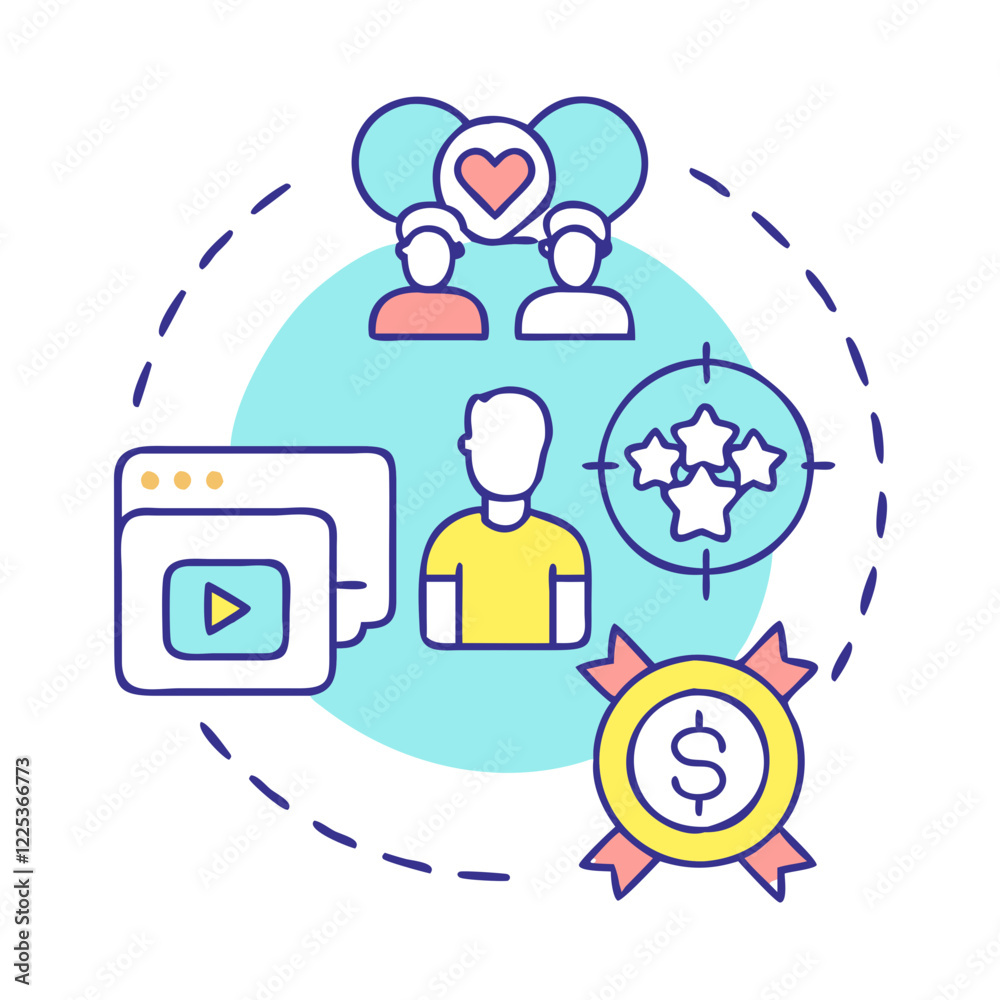 influencer collaboration icon, influencer collaboration vector ...