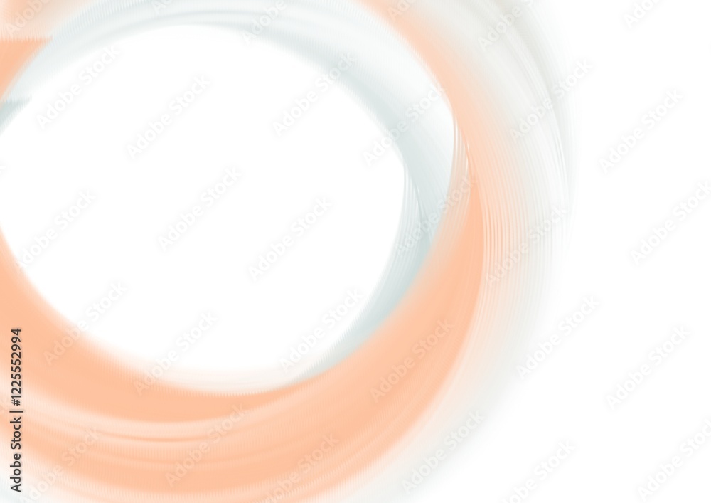 Circular paint brush stroke in orange color on white background , hand ...