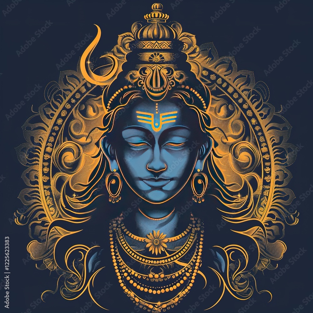 traditional hindu lord shiva shivling background design. Stock ...