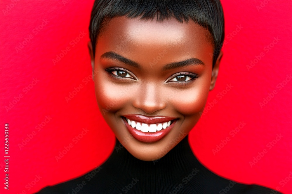 Short haircut - straight hair. Commercial digital ads creative. Pretty ...